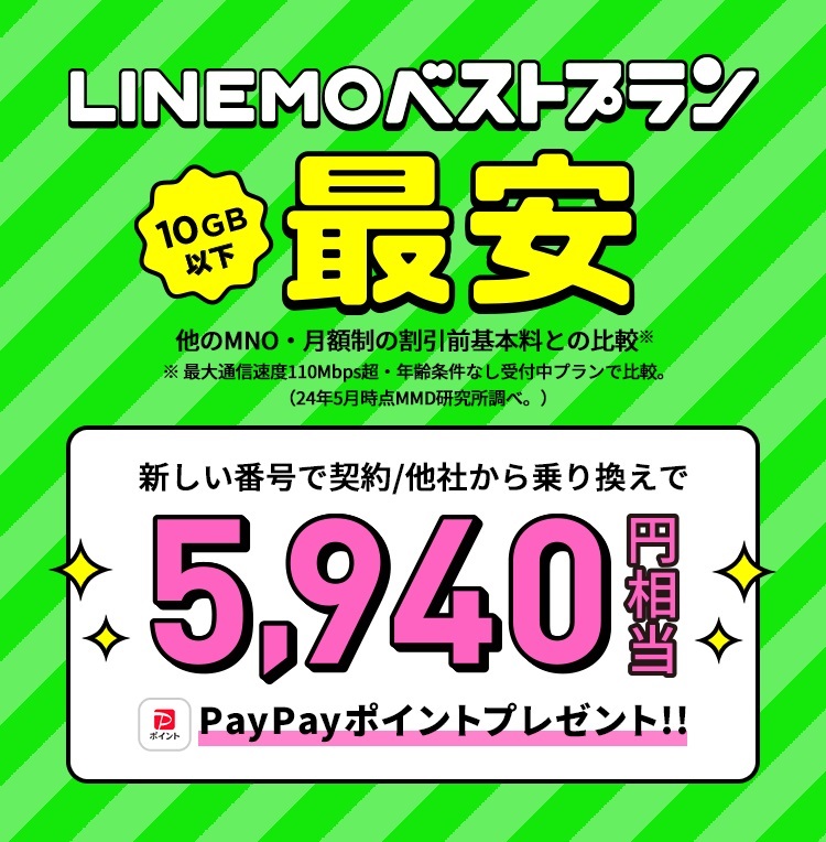 LINEMOベストプラン/ベストプランV 2024年7月30日提供スタート！ | KEN