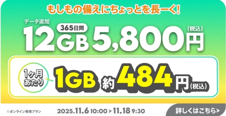 povo2.0【期間限定】12GB365日間 税込5,800円！2025年11月6日～11月18日まで | KEN